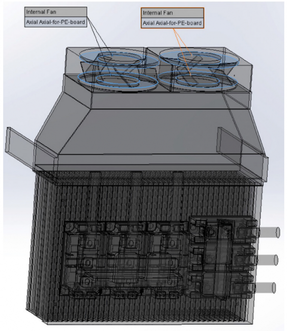 Cooling power electronics at room level
