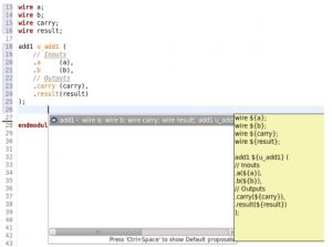 Auto-complete provides a helping hand for design and verification