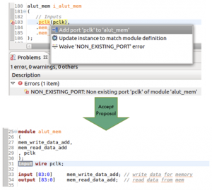 Correct design and verification coding errors as you type