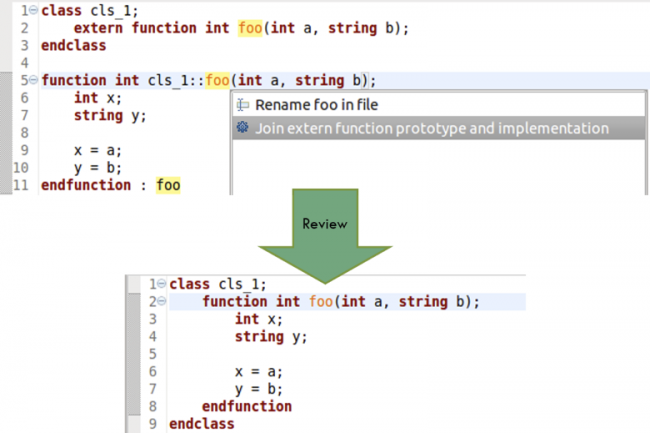 Automated refactoring of design and verification code