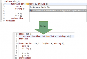Automated refactoring of design and verification code