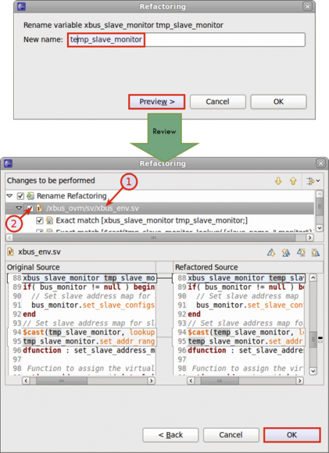 Automated Refactoring Of Design And Verification Code