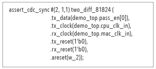 Clock-domain crossing protocols: an automated formal-to-simulation flow